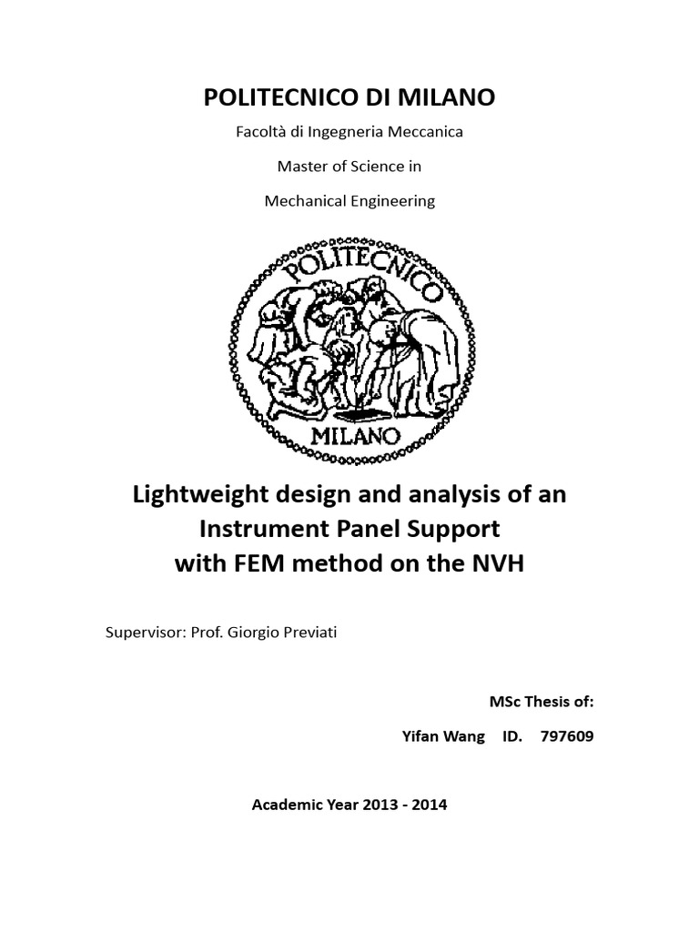 Tesi | PDF | Finite Element Method | Mathematical Optimization
