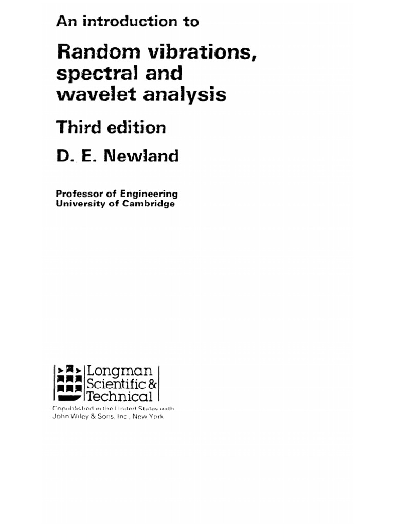 An Introduction To Random Vibrations Spectral and Wavelet Analysis | PDF