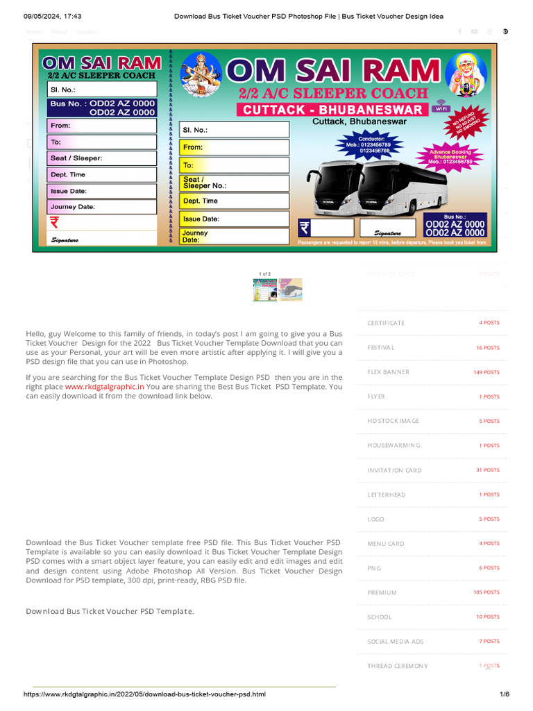 Free Bus Ticket Voucher PSD Download | PDF | Adobe Photoshop | Software