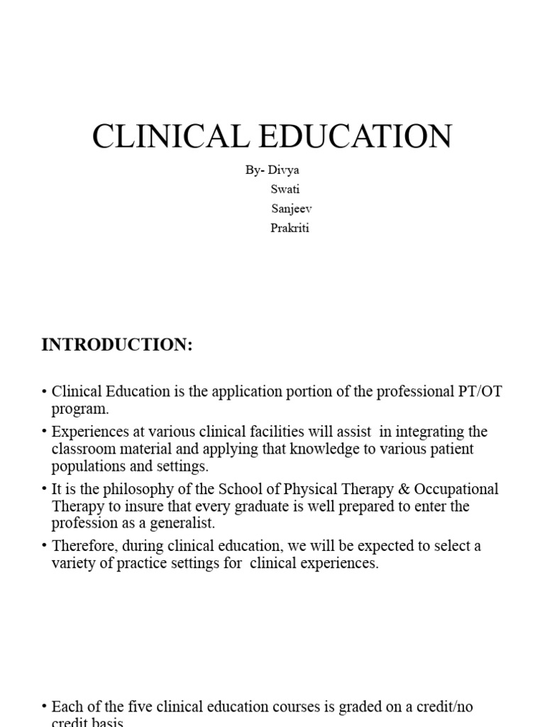 Clinical Education | PDF | Health Care | Clinical Psychology
