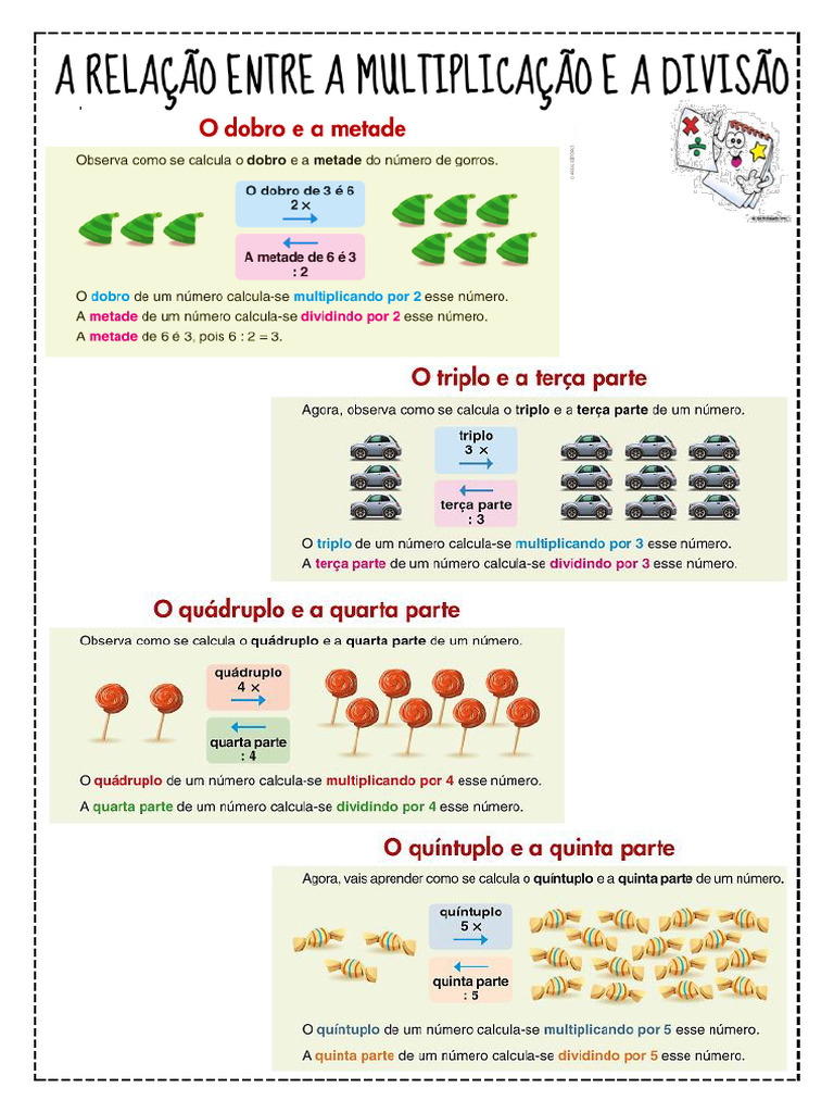 Apontamento - Relação Entre Dobro Metade Triplo Terça Parte... | PDF