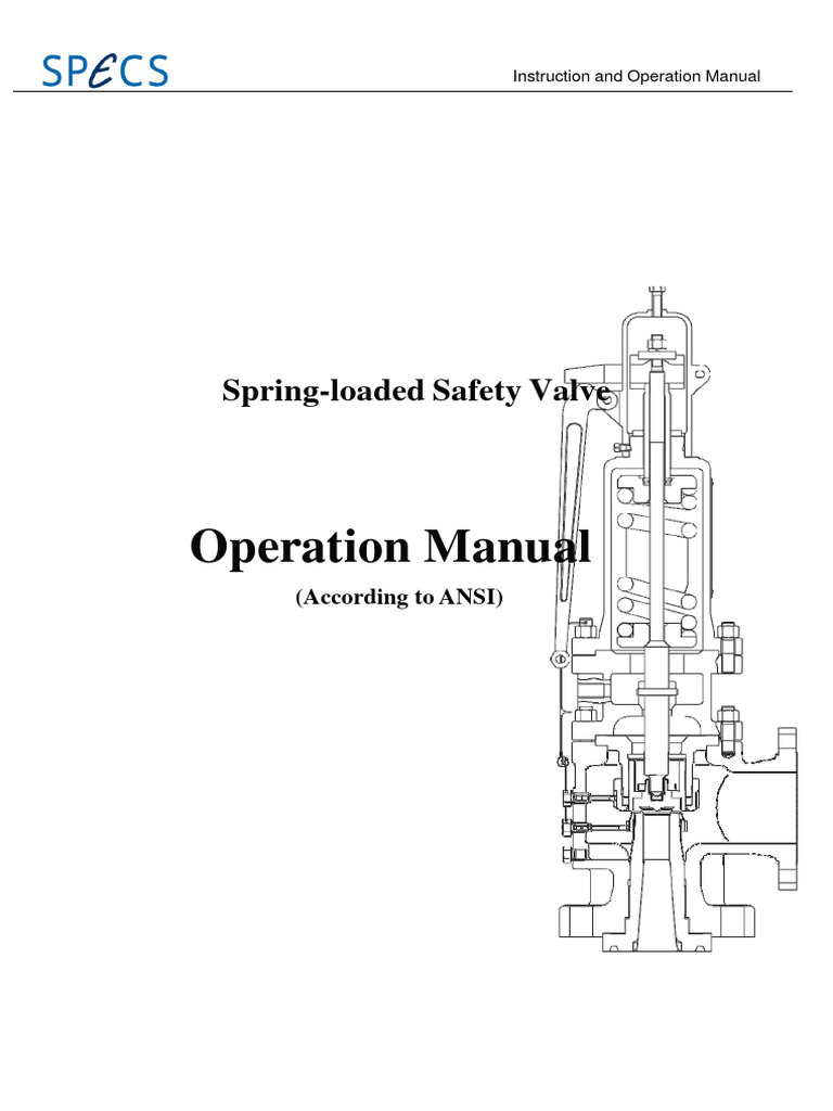 Iom Safety Relief Valve | PDF | Valve | Safety