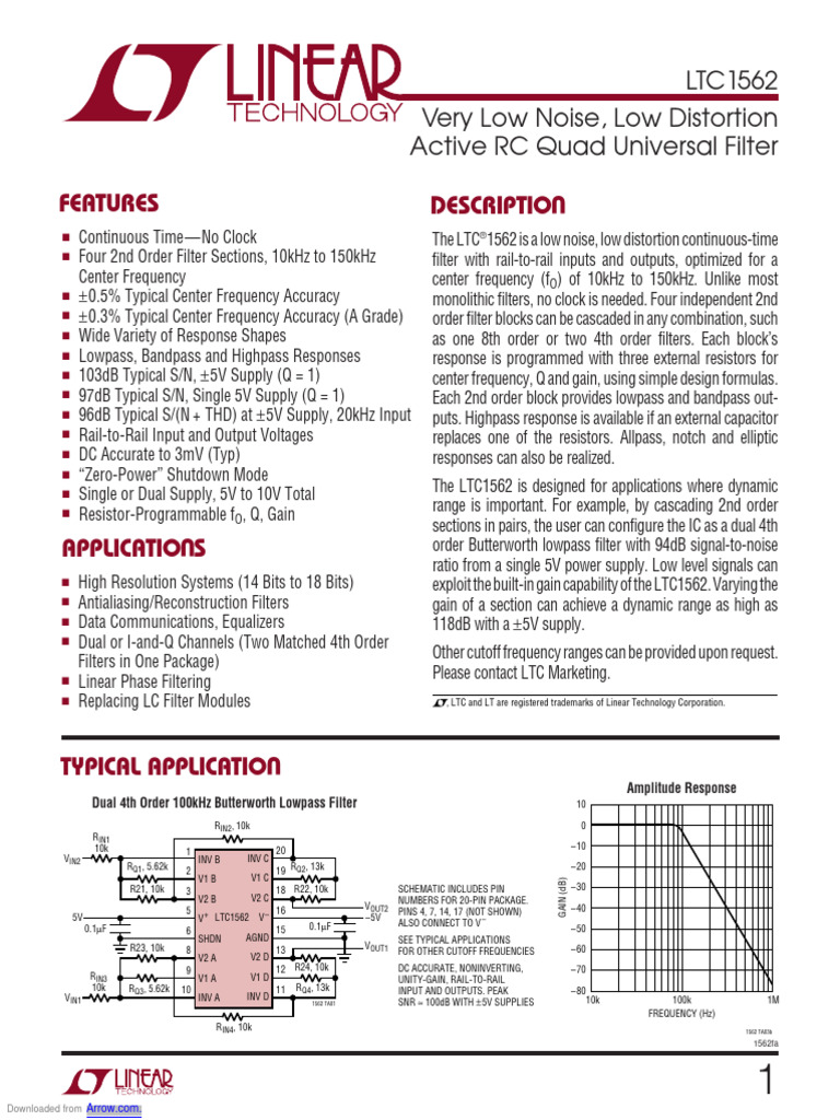 1562 Fa | PDF | Amplifier | Electronic Filter