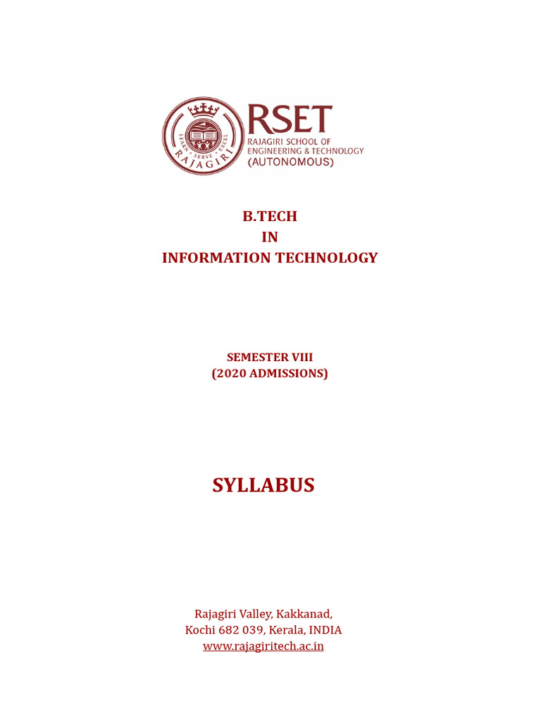 IoT Course Syllabus for B.Tech Students | PDF | Internet Of Things ...