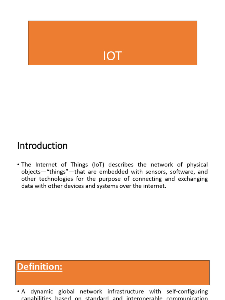 Module 1 IOT | PDF | Internet Of Things | Internet Protocols