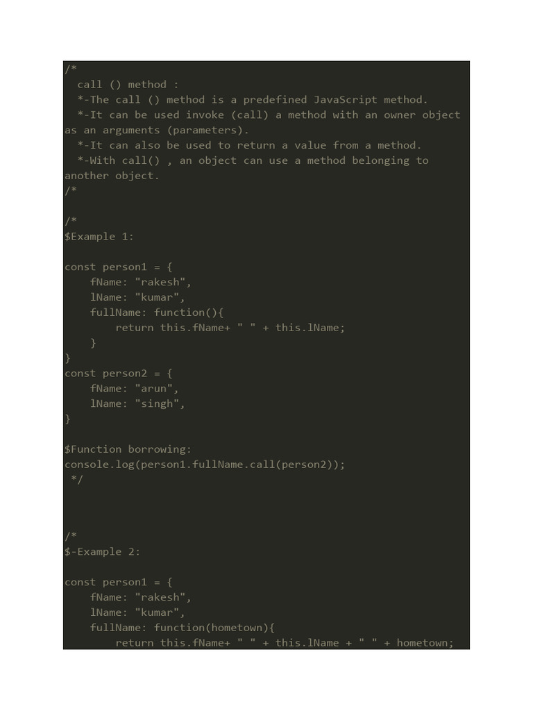 Call | Download Free PDF | Object Oriented Programming | Computer Programming