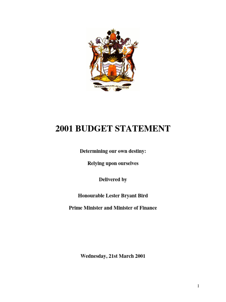 Ag Budget 2001 | PDF | Taxes | Tourism