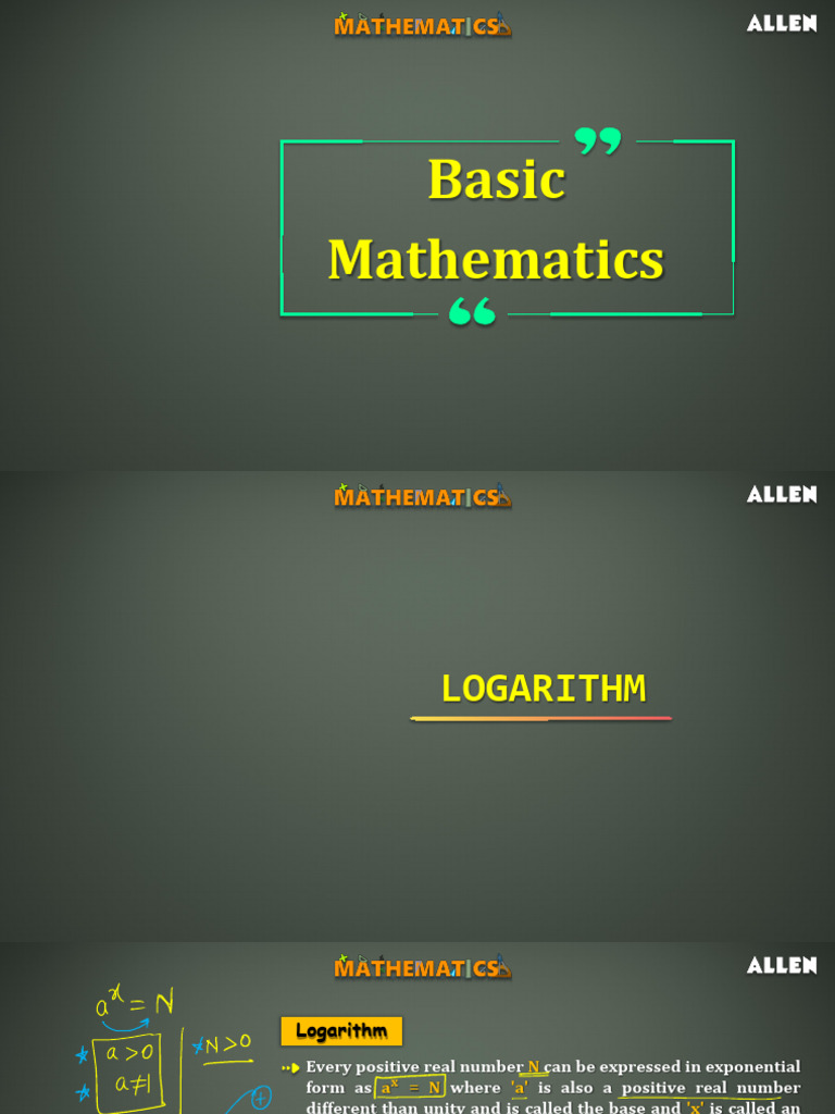 Original 3 | PDF | Logarithm | Exponential Function