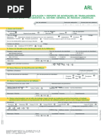 Formulario Afiliacion Arl | PDF | Documento de identidad | Pensión