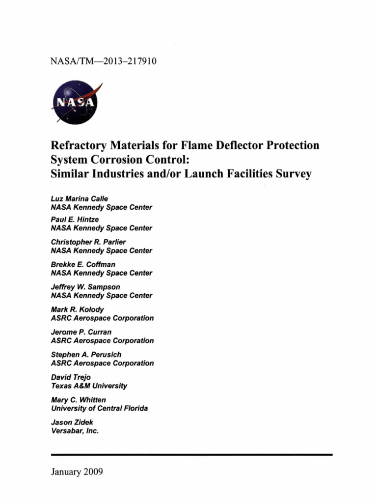 Refractory Materials For Flame Deflector Protection System Corrosion ...