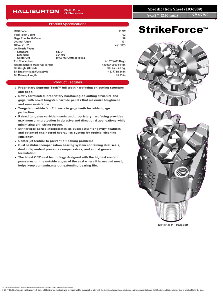 Specification Sheet (1036889) 1 | PDF | Tungsten | Mechanical Engineering