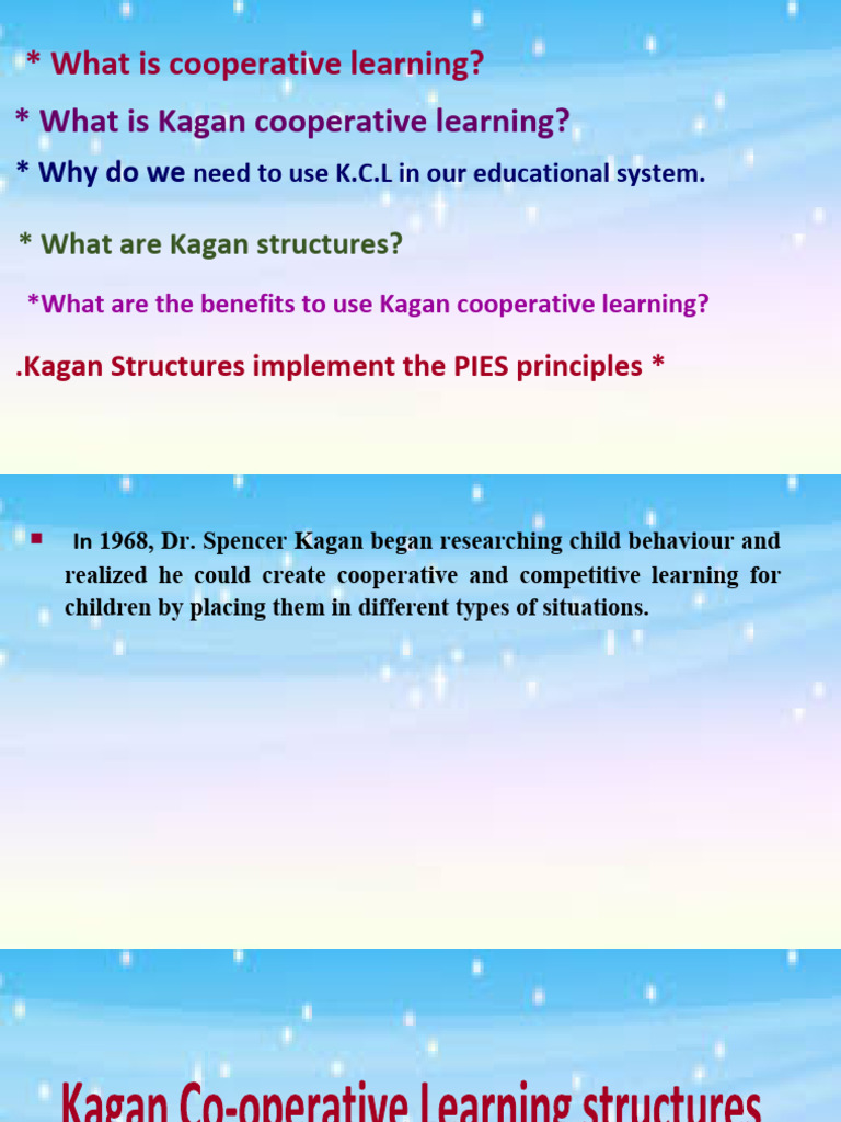Kagan Cooperative Learning Overview | PDF | Learning | Teachers