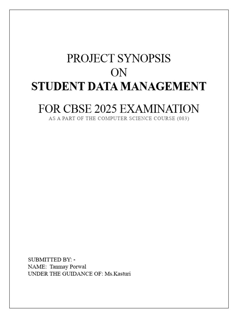 Project Synopsis[1] | PDF | Computer Programming | Software