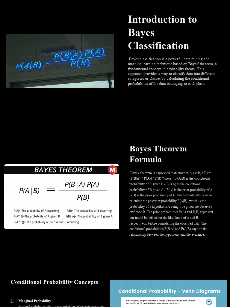 Bayes Classification | PDF | Statistical Classification | Probability