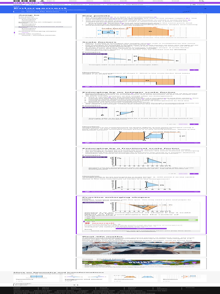 Enlargement - KS3 Maths - BBC Bitesize 7 | PDF