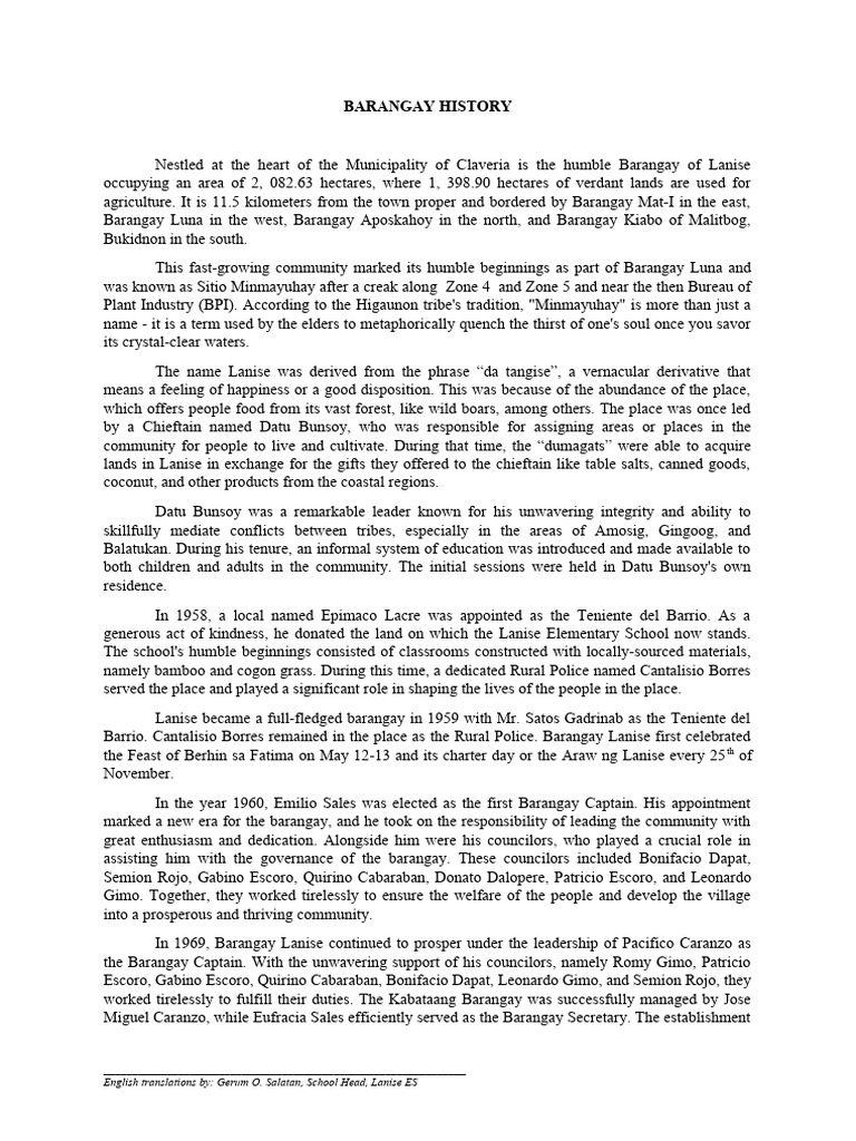 Lanise History English Translation | PDF | Social Science | Travel