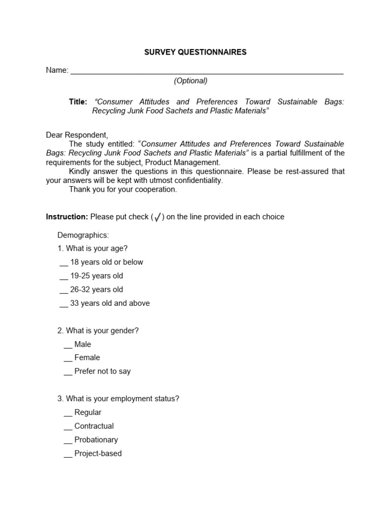 Sample-Standardized-Research-Instrument (1) | PDF | Recycling ...