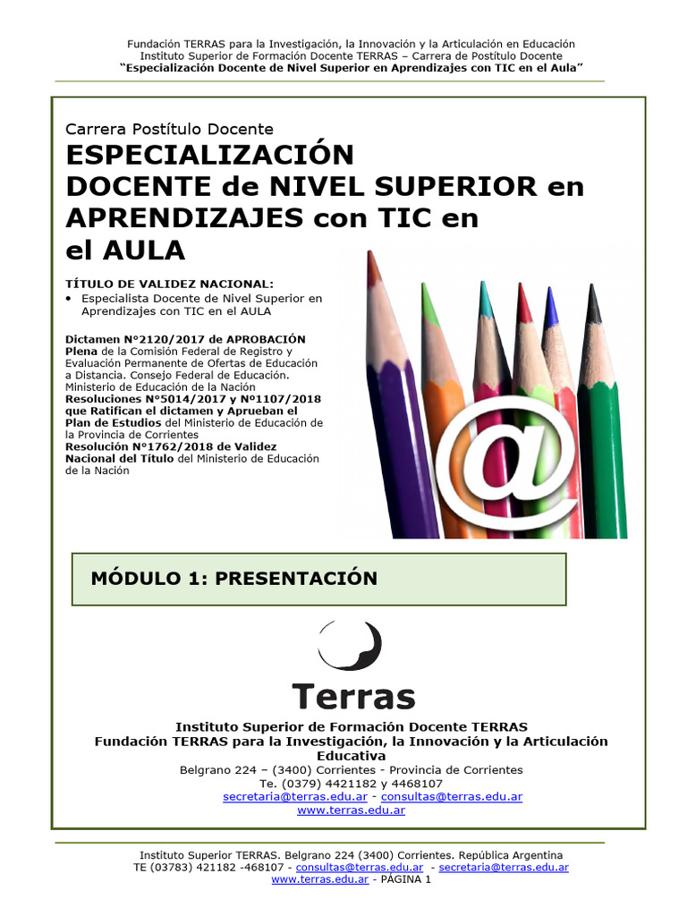 TIC1 TPVirtual Nº1 Presentación (2021) | PDF | Enseñando | Salón de clases