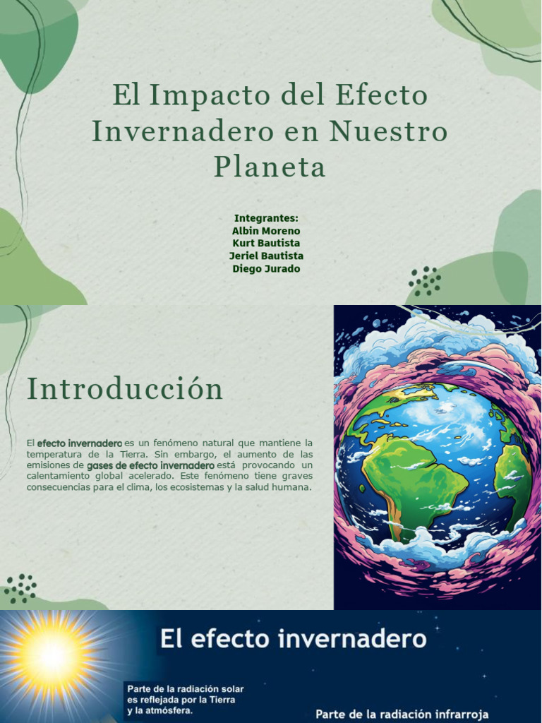 Efecto-invernadero-Grupo 5 | PDF | Gases de efecto invernadero | Cambio ...