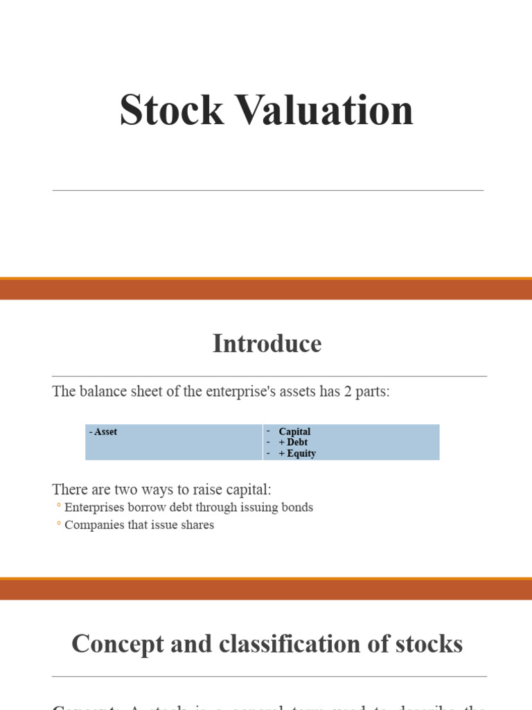 Chapter 4. Stock Valuation | PDF | Stocks | Free Cash Flow
