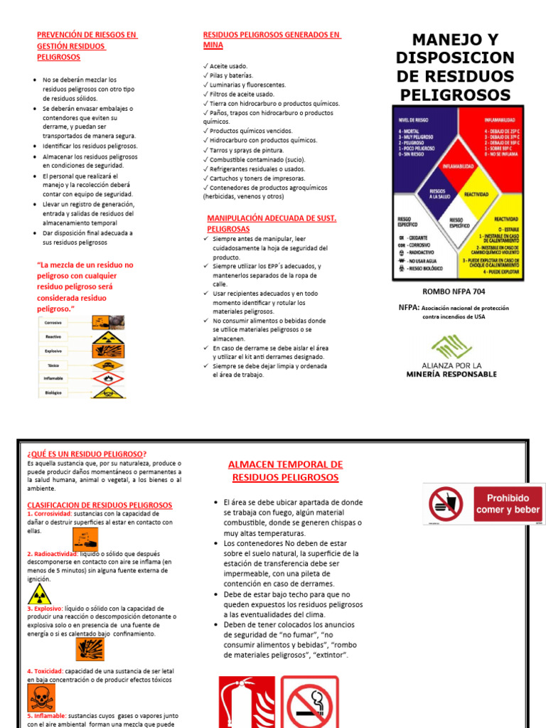 Tripticos RESPEL | Descargar gratis PDF | Residuos | Materiales
