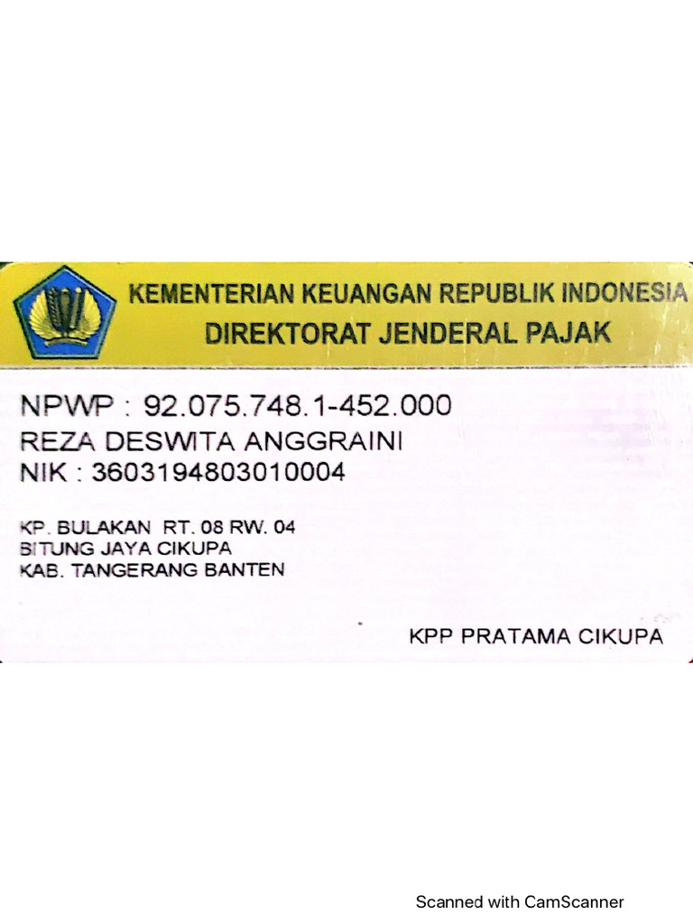 NPWP | PDF