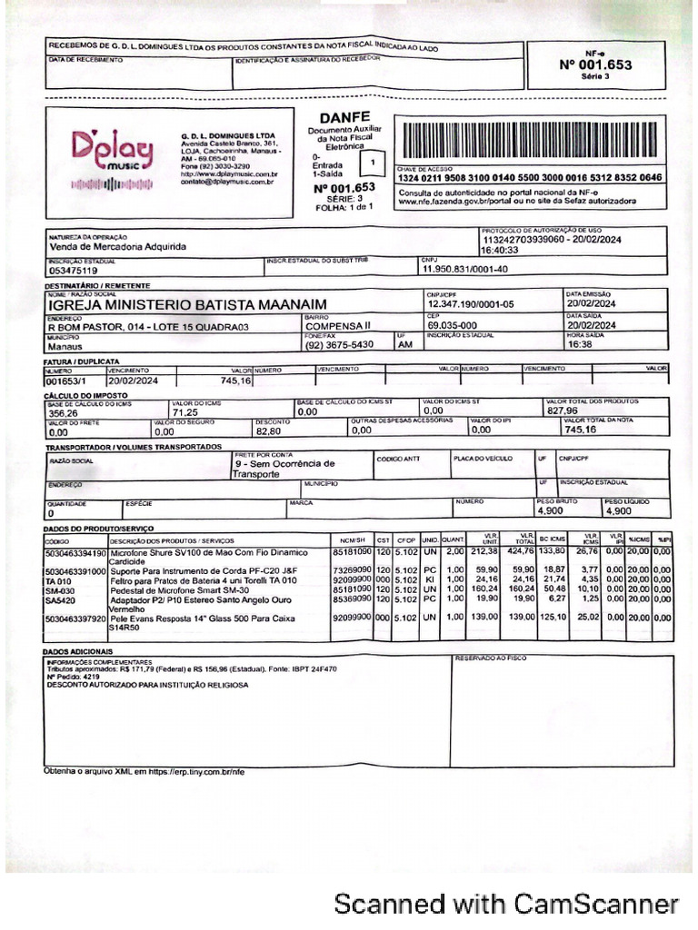 Nota Fiscal d’Play | PDF