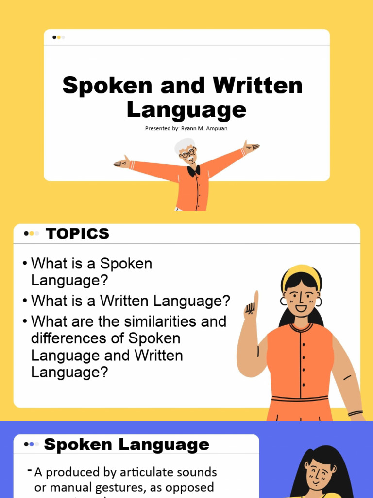 Spoken vs. Written Language Explained | PDF | Linguistics | Human ...