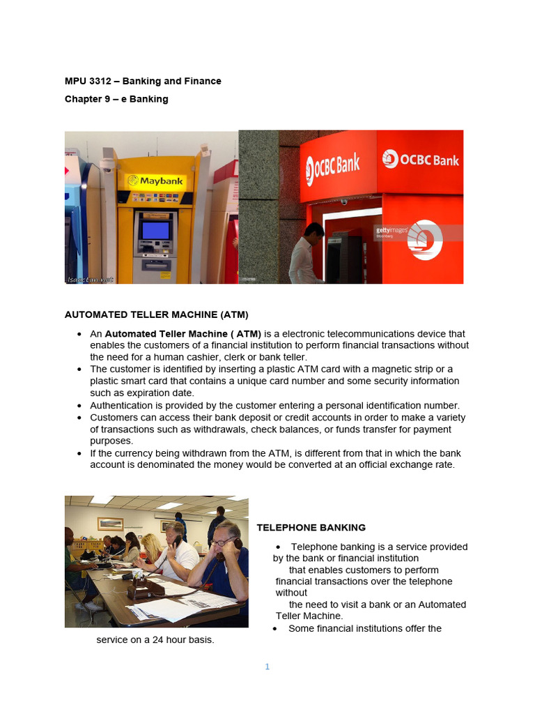CHAPTER 9 - e BANKING | PDF | Banks | Credit Card