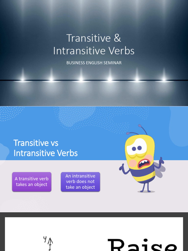 Transitive & Intransitive Verbs | PDF | Verb | Semantic Units