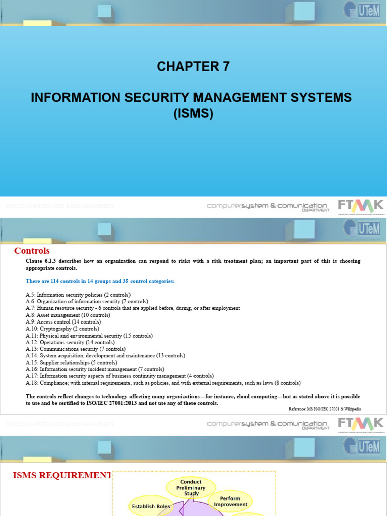 BITS3523 - Information Security Management System (ISMS) PART B | PDF | Risk | Information Security