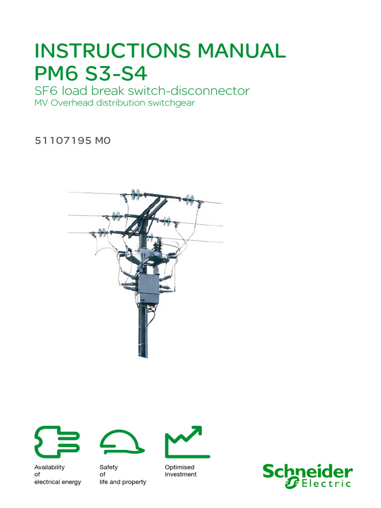 Instruction Manual - PM6 24kV (S3) & 36kV (S4) | PDF | Electrical ...
