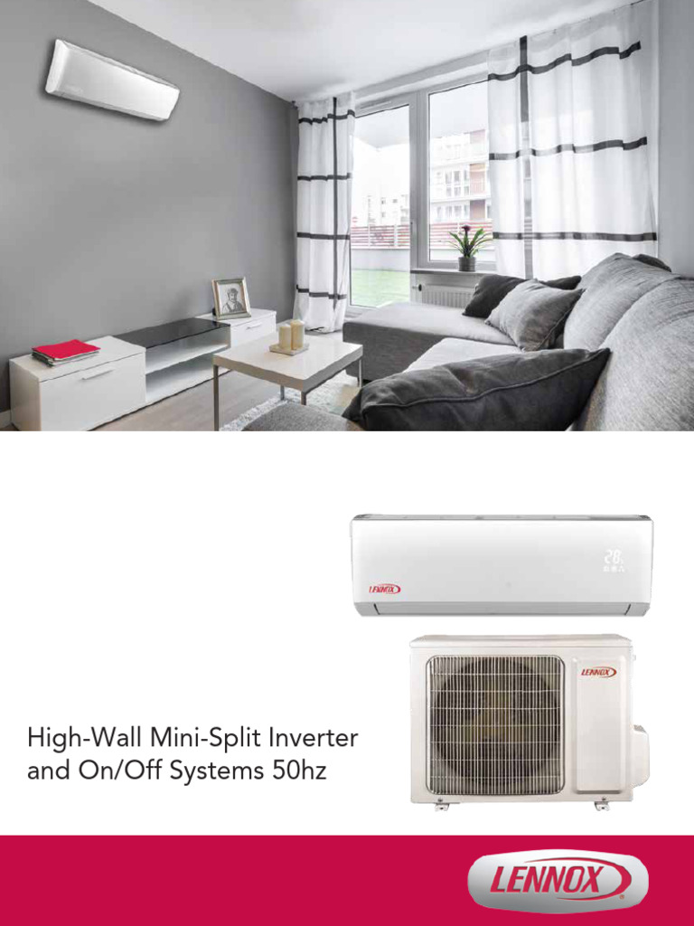 Lennox - High Wall Mini Split OnOff - 50hz Comercial | PDF | Air Conditioning | Thermodynamics