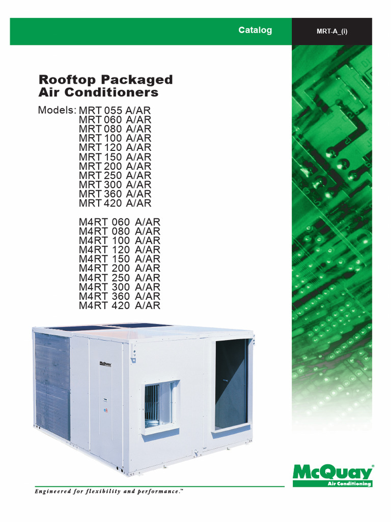 Manual Mcquay M4RT250AR | PDF | Air Conditioning | Heat Pump
