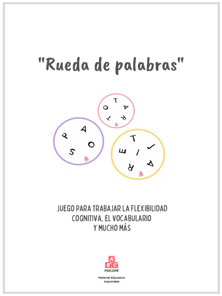 Comparto 'Rueda de Palabras' Contigo | PDF