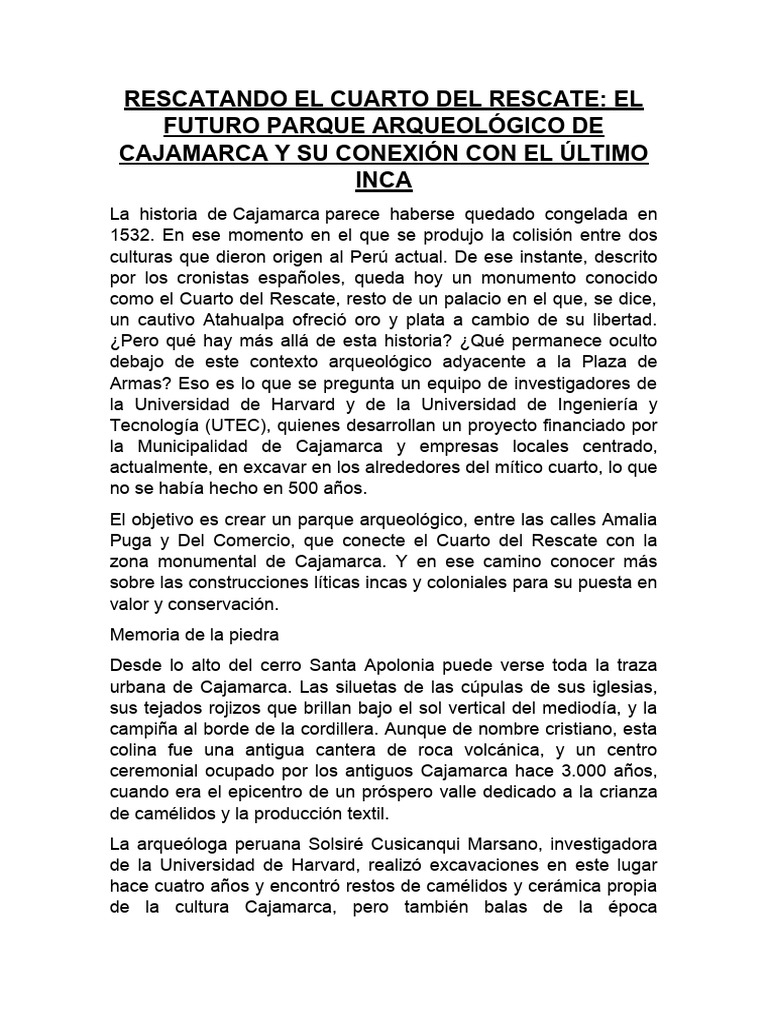 Rescatando El Cuarto Del Rescate | PDF | Ciencias sociales | Historia