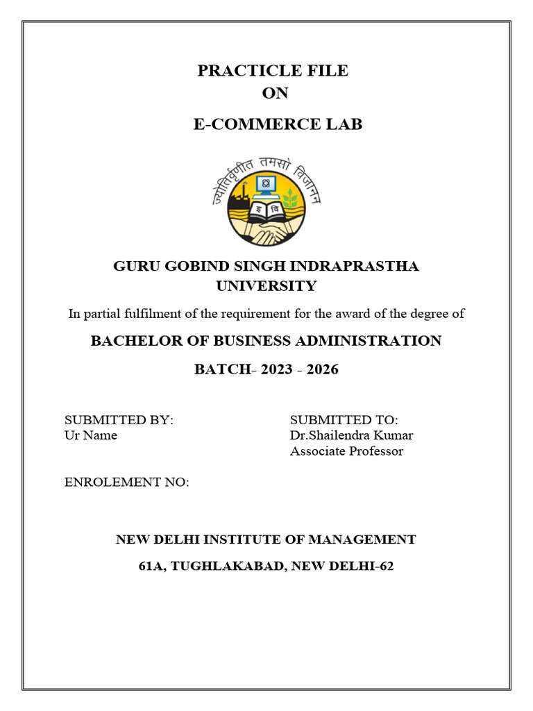 E-Commerce Practicle File Questions | PDF | Html | Html Element