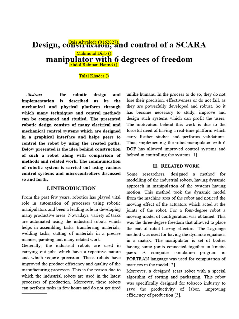 Iee Format Updated Report Download Free Pdf Robot Robotics