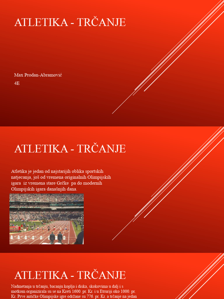 Atletika - Trčanje | PDF