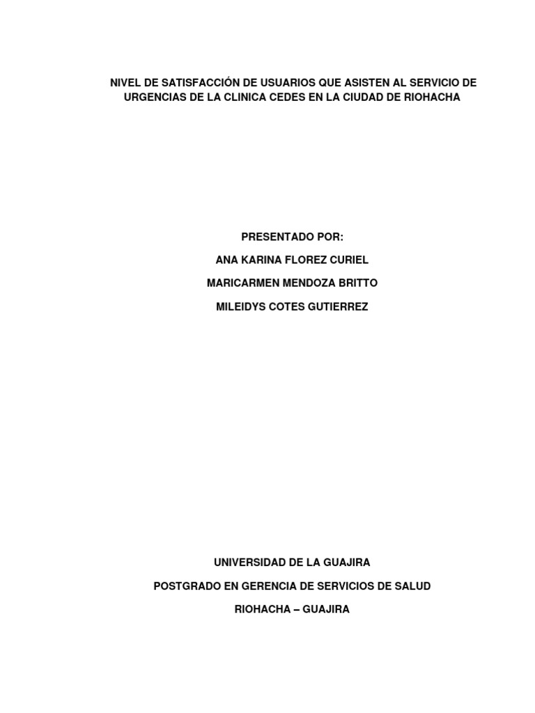 TESIS MILEDYS Mileidys Cotes | PDF | Calidad (comercial) | Hospital