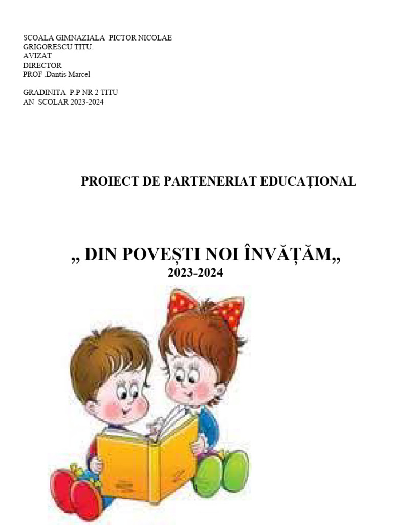 Proiect de Parteneriat Cu Biblioteca | PDF