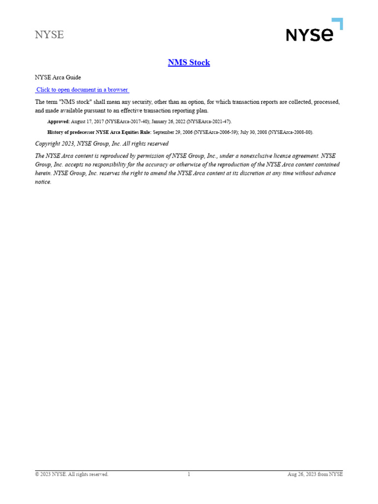 NMS Stock | PDF