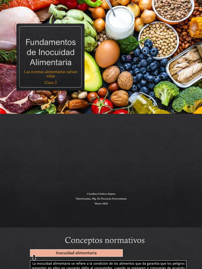 Clase 2. Fundamentos de Inocuidad Alimentaria | PDF | Análisis de Riesgo y Puntos Críticos de ...