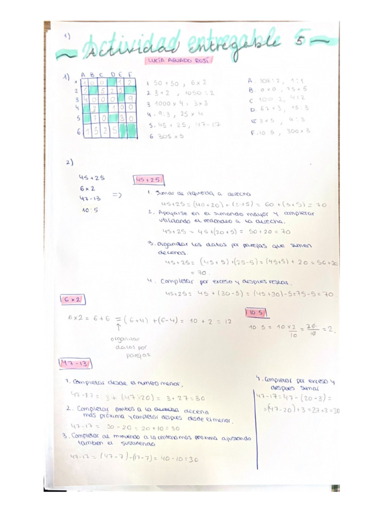 Apoyarse en El Sumando Mayor y Completar | PDF