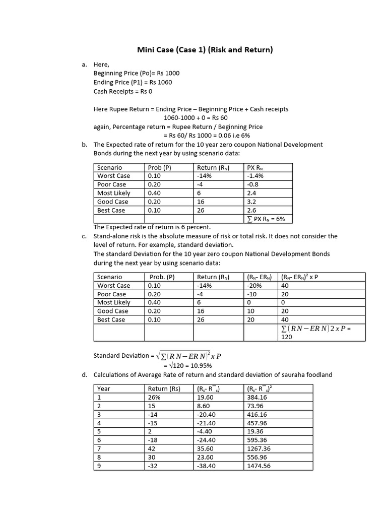 Case Solutions | Download Free PDF | Capital Asset Pricing Model | Investing