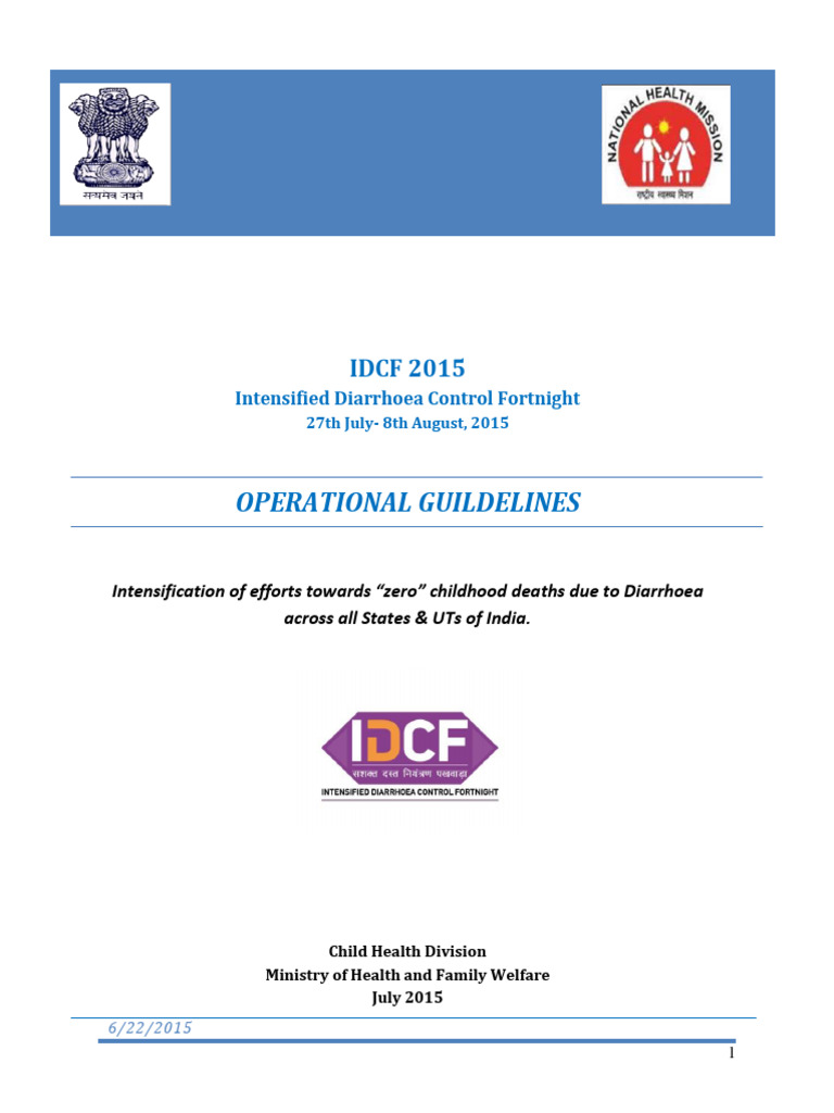 IDCF Guideline 2015 | PDF | Diarrhea | Malnutrition