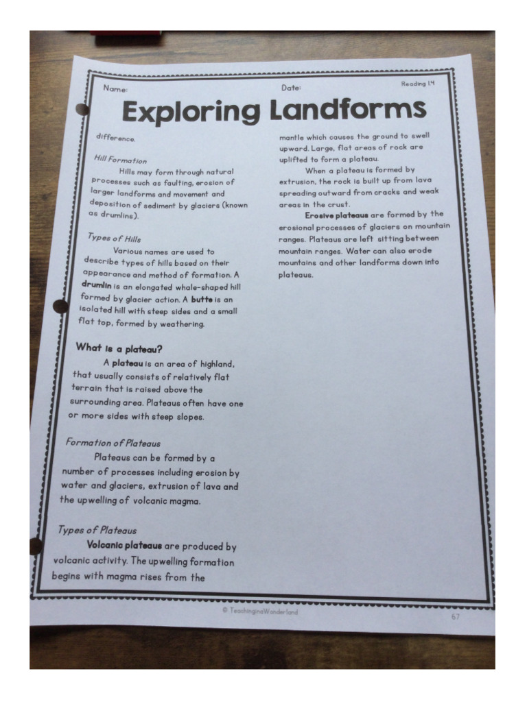 Landform Reading 3 | PDF