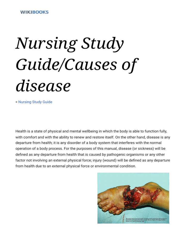 Nursing Study Guide - Causes of Disease - Wikibooks, Open Books For An ...
