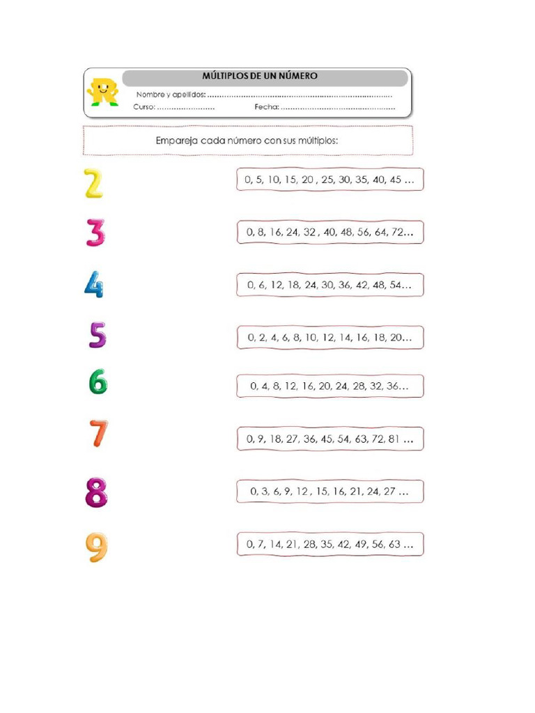 Ficha de Multiplos | PDF