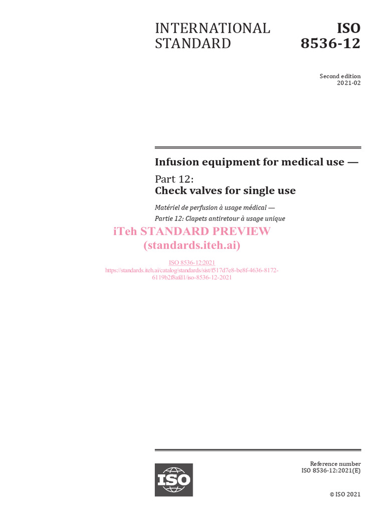 Iso 8536 12 2024 | Download Free PDF | Valve | International ...